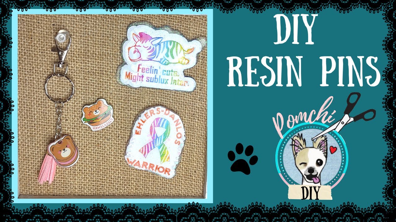 Resin Pin DIY! A simple way to better use your favorite stickers! l ...