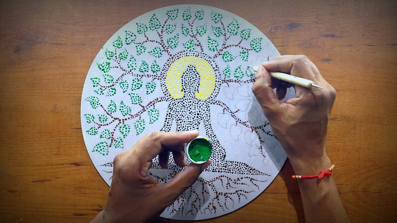 Easy Dot Mandala Art | Mandala painting | Mandala Dot Art Painting ...