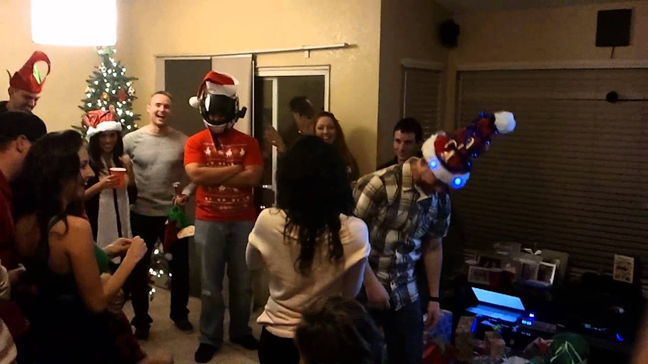 Bad Santa (White Elephant) Surprise Proposal - YouTube