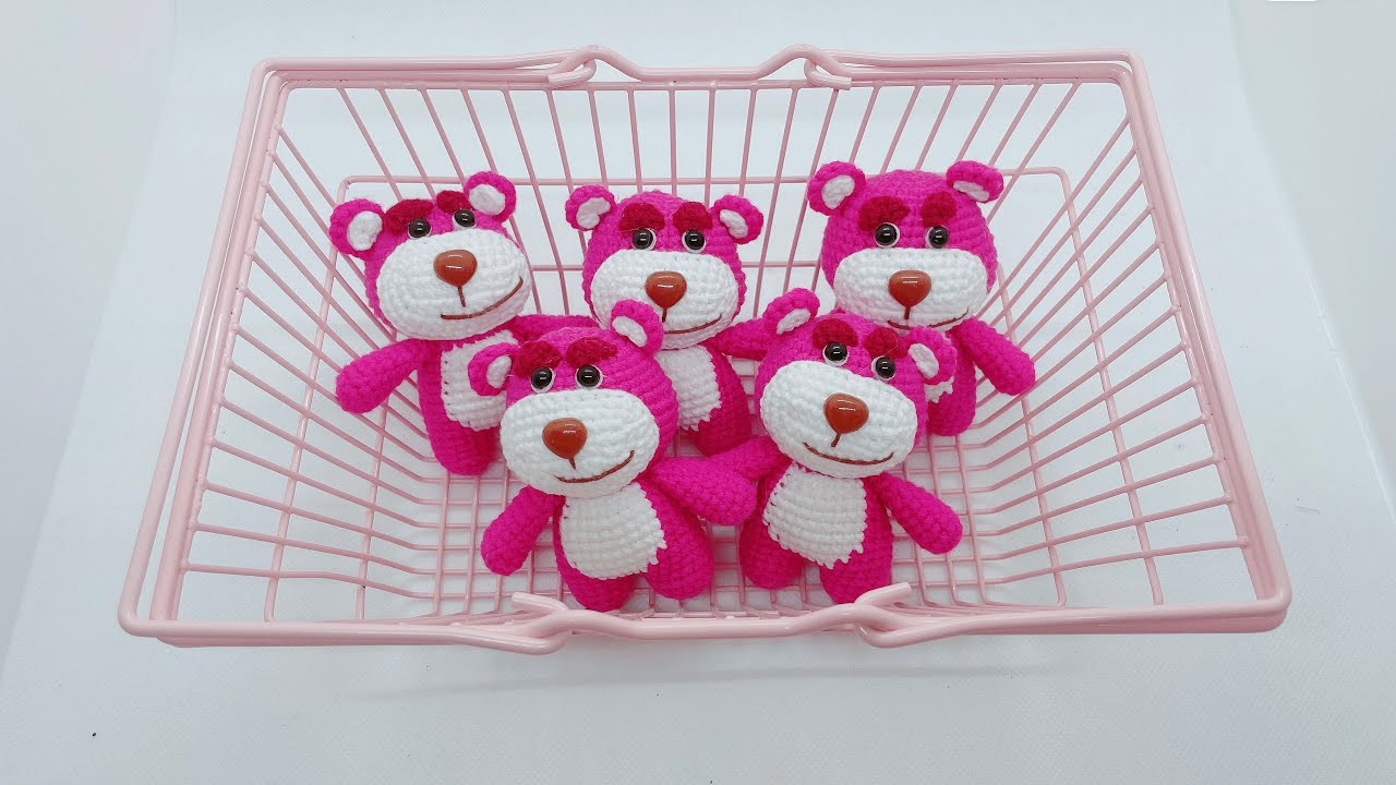 How to crochet Lotso Bear - Hướng dẫn cách móc gấu dâu Losto P1/3 - YouTube