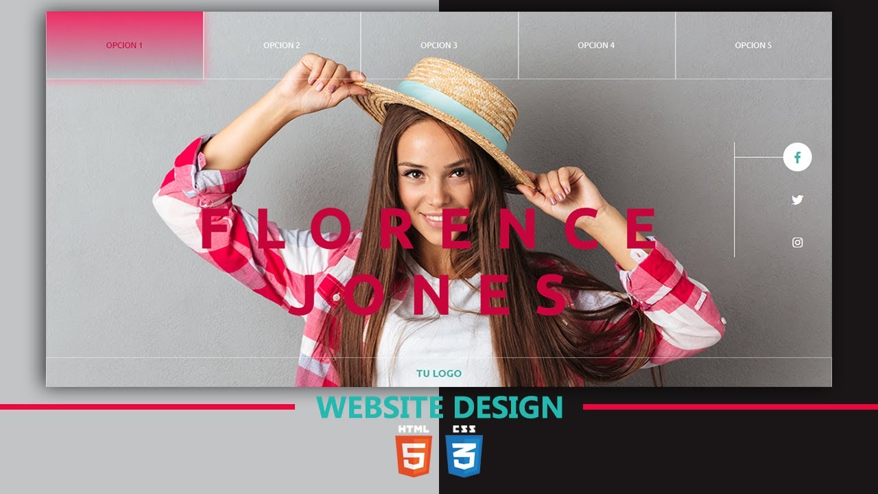 Website Design Personal Profile 2 | Con HTML y CSS - YouTube