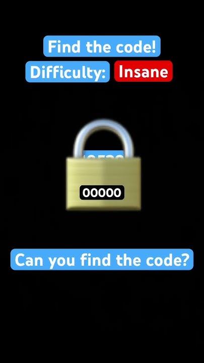 Find the code! Difficulty: Insane #code #challenge - YouTube