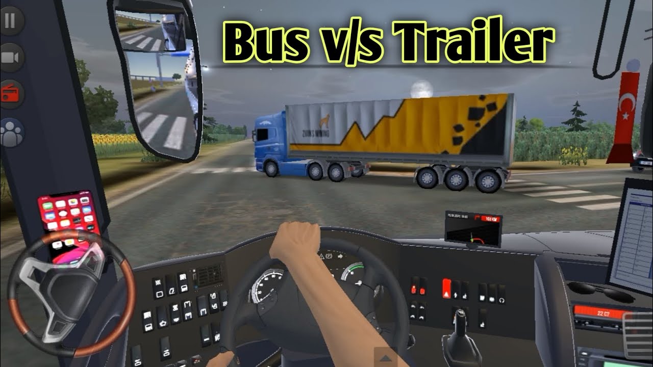 Bus simulator ultimate Bus vs Trailer #gaming #busgames #supergames # ...