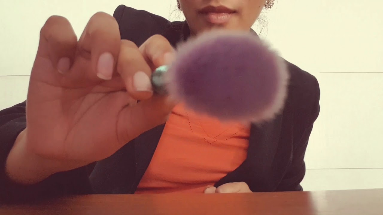 Only visual ASMR • Hands movement and face brushing • - YouTube