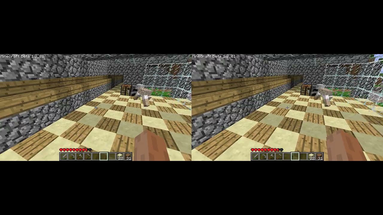 Minecraft in cross-eye 3D! - YouTube