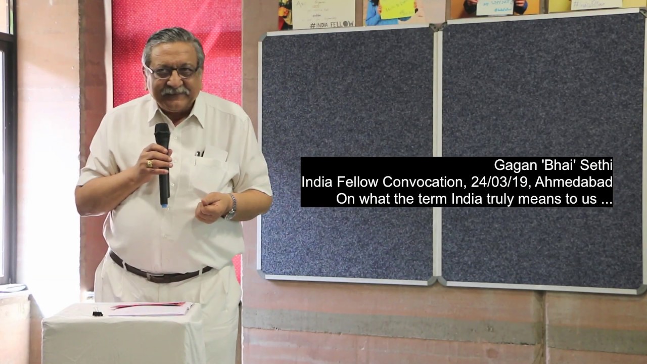2018 - Convocation, Gagan Sethi On What It Means To Be An Indian - YouTube