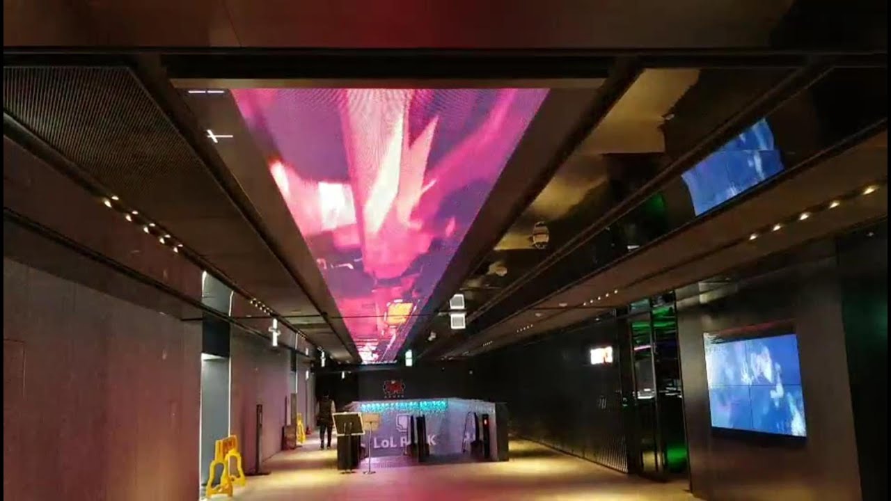 Indoor Ceiling LED Screen | LED Ceiling Screen for Shopping Mall - YouTube