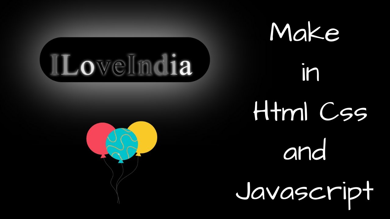 Blinking Effects In Html Css And Javascript I Love India Youtube 7825