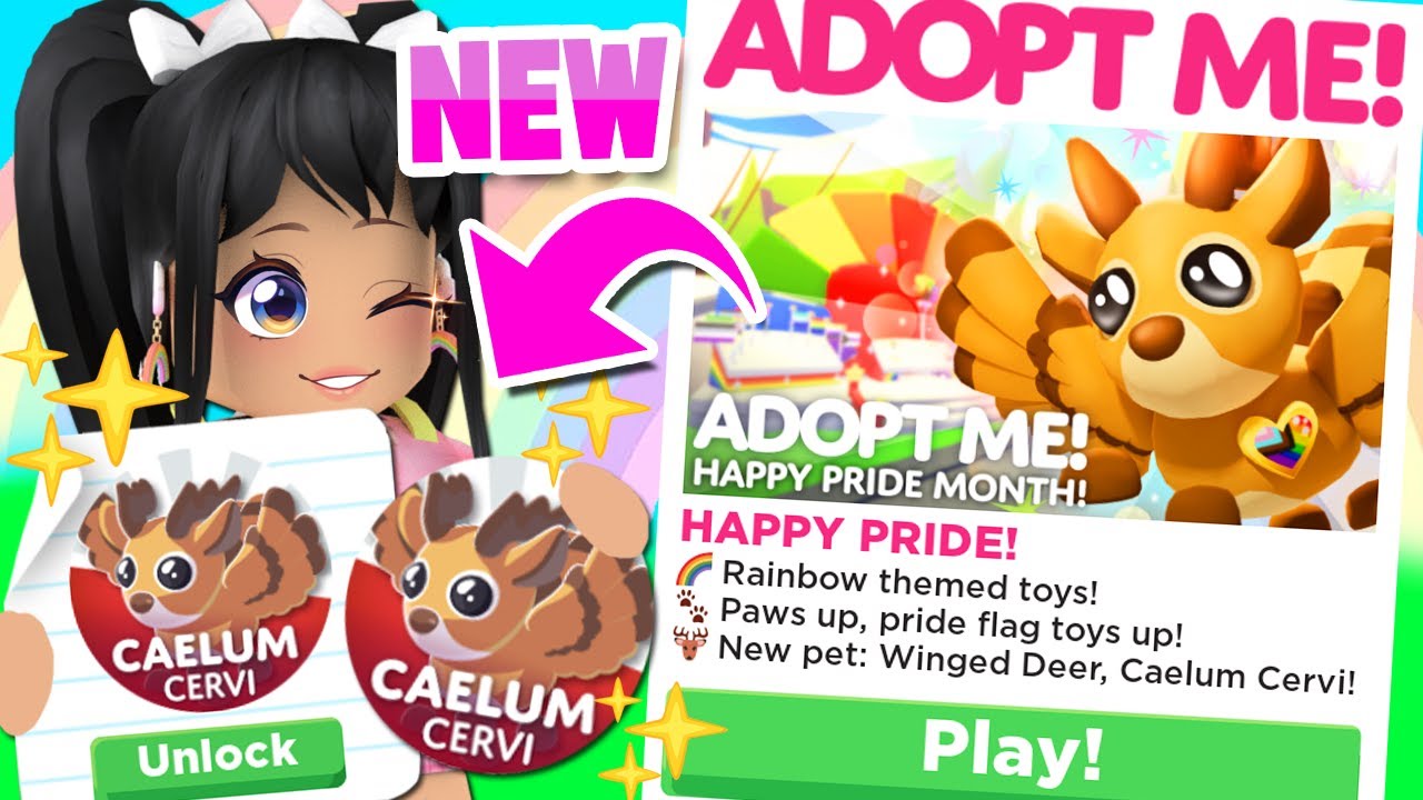 *IT'S HERE* NEW WINGED DEER PET, NEIGHBORHOOD in ADOPT ME (roblox ...