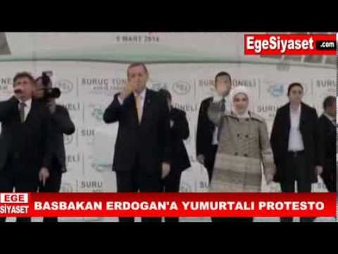 Başbakan Erdoğan'a Urfa Suruç'ta Yumurtalı Protesto