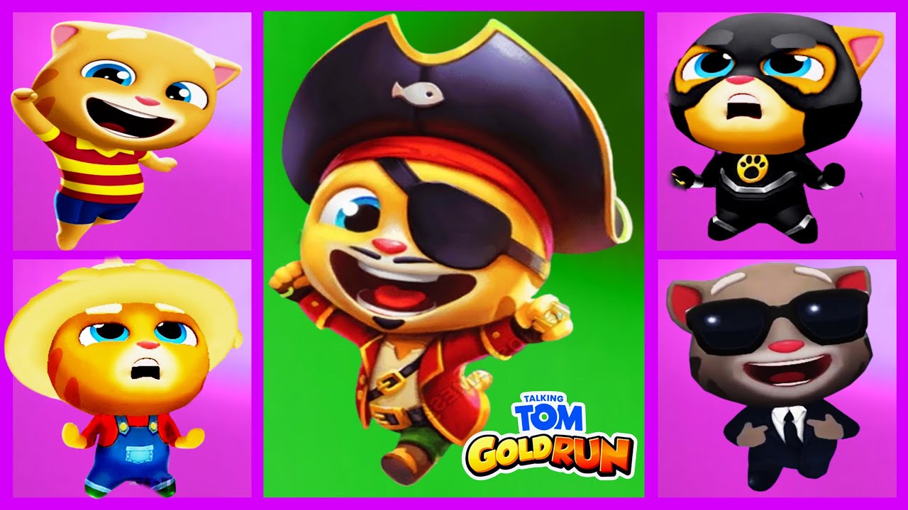 Talking Tom Gold Run Cops And Robbers - Agent Tom + All Ginger ...