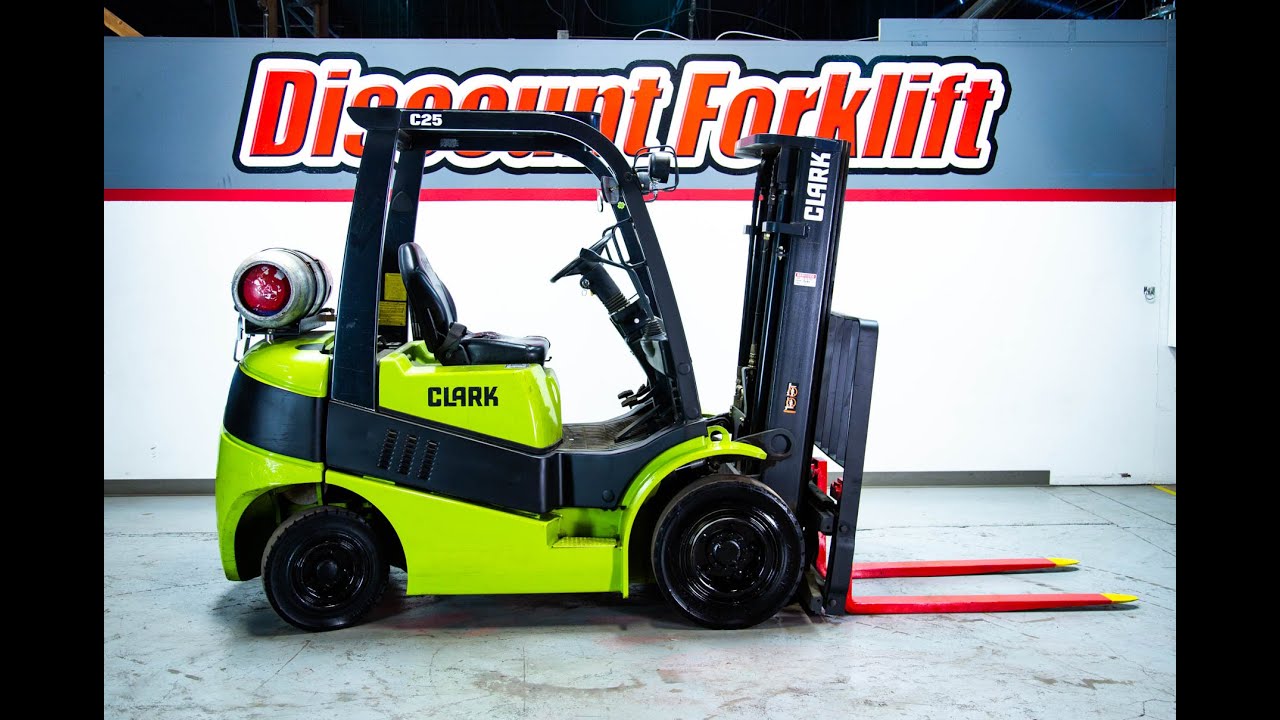 CLARK C25L 5,000lbs LP (Propane) #9862 - Forklift for Sale - YouTube