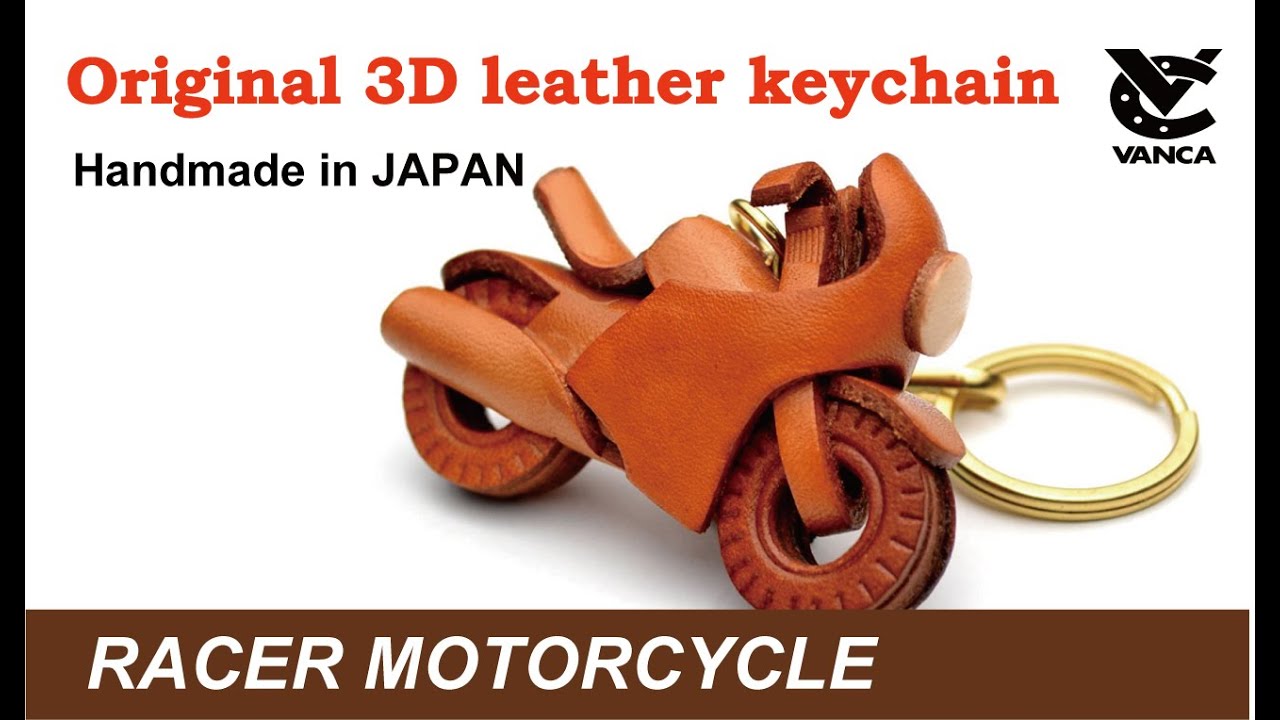 Japanese leather craft: VANCA CRAFT -Motorbike Handmade Keychain/バンカ ...