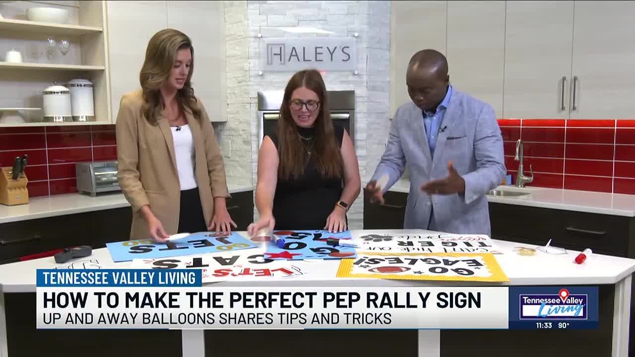 DIY pep rally signs for football season - YouTube