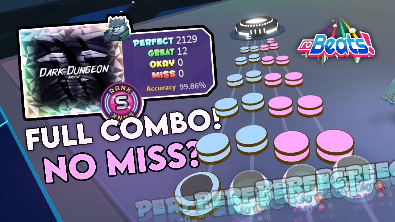 (ALMOST AP?! / FUN MAP) Roblox RoBeats - Dark Dungeon (Hard) [32] [99. ...