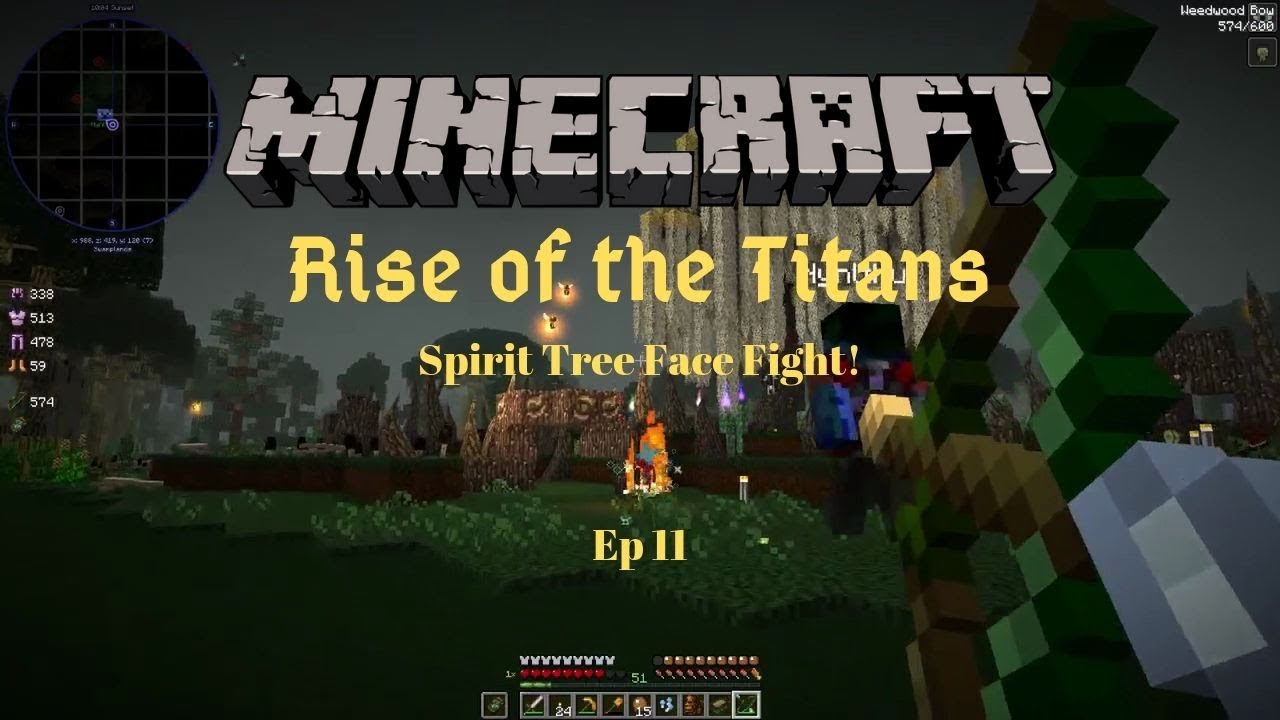 Spirit Tree Face Fight! - EP11 - Modded Minecraft - Rise of the Titans ...