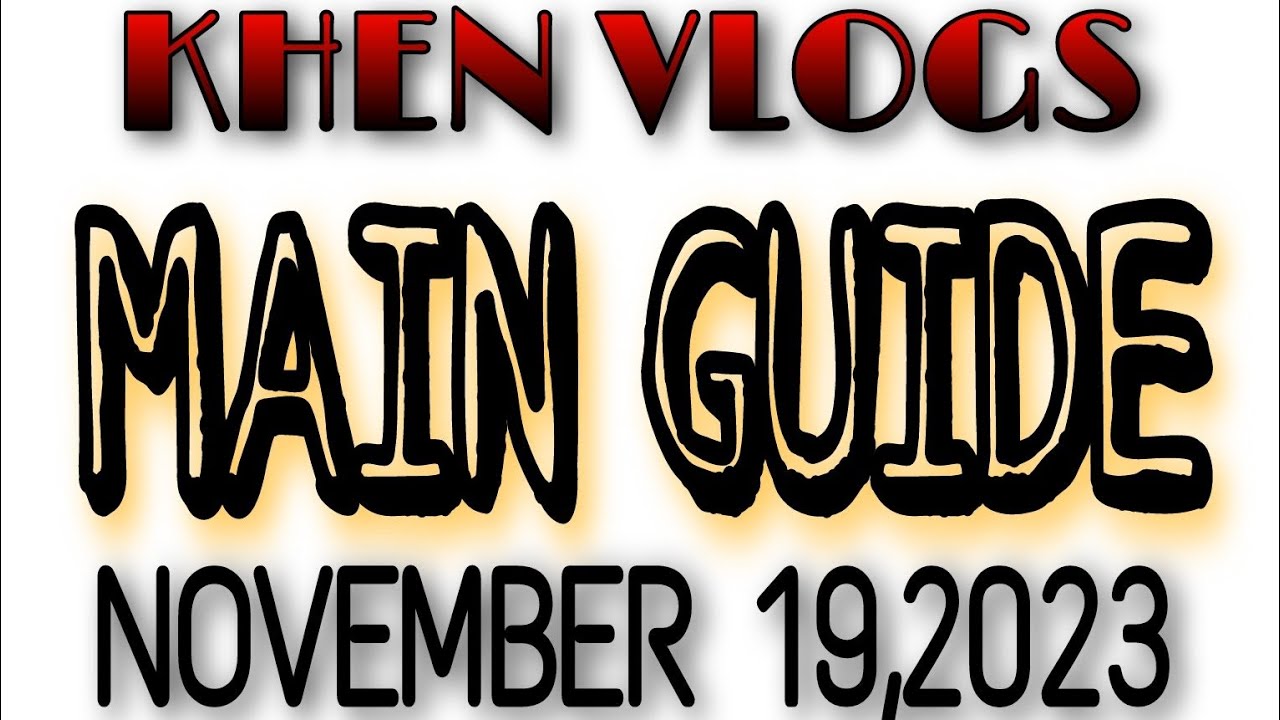 MAIN GUIDE || NOVEMBER 19,2023 SWERTRES HEARING - YouTube