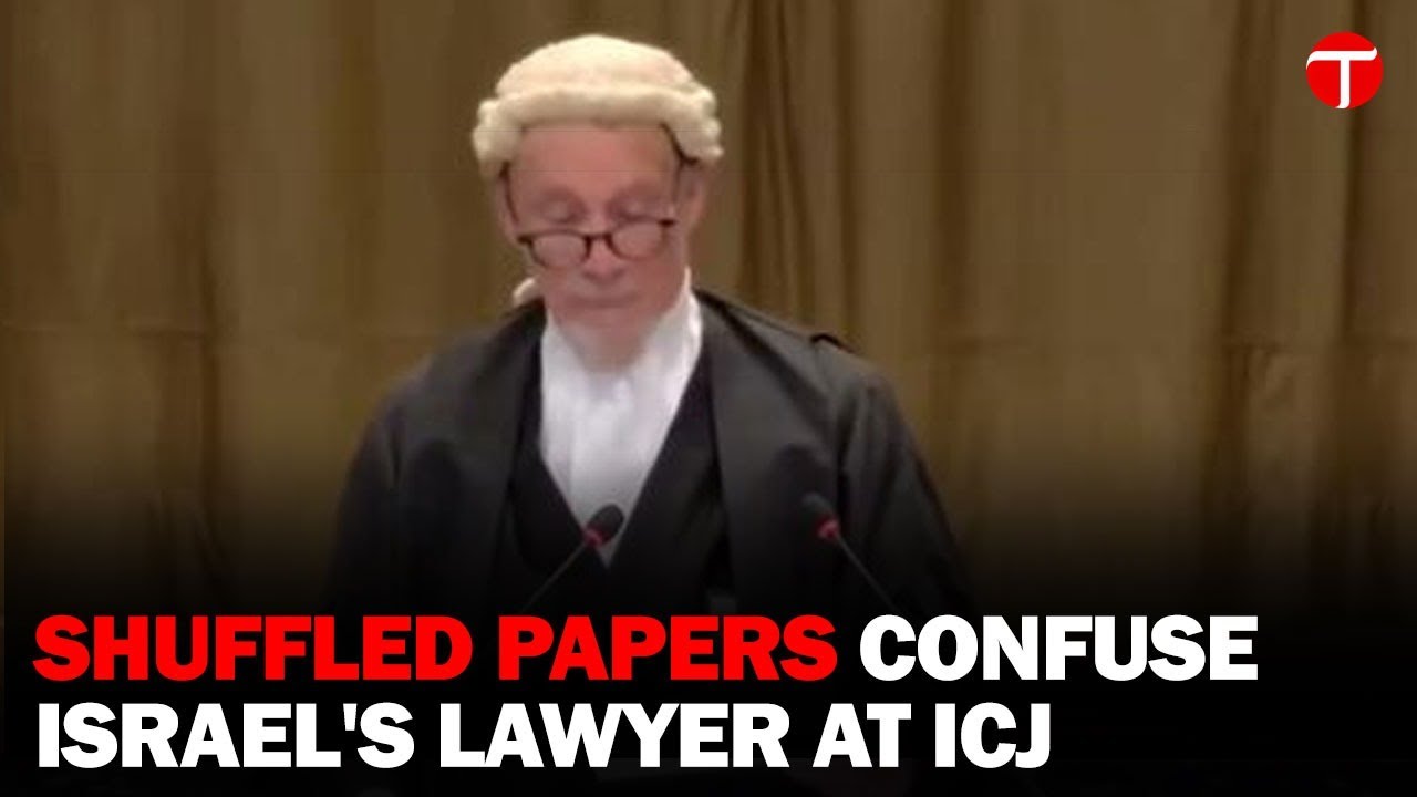 Awkward Moment at ICJ: Israel's Lawyer Malcolm Shaw Loses Papers Mid ...