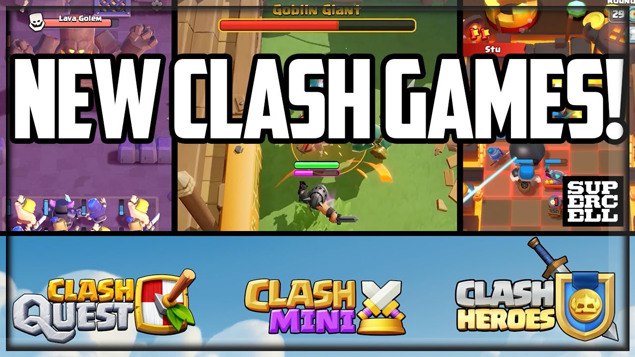 THREE NEW Clash Games! Sneak Peeks From Supercell! - YouTube