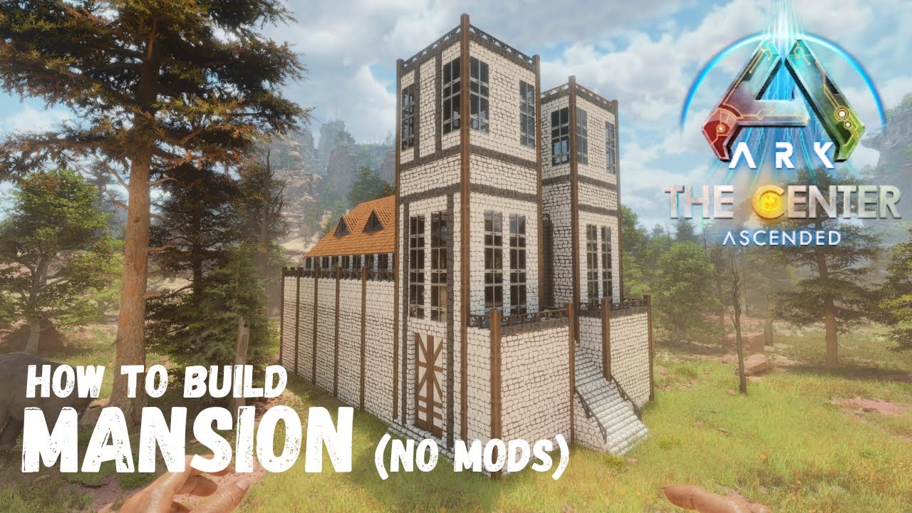 ARK Survival Ascended: How to Build a Mansion on The Center (no mods ...