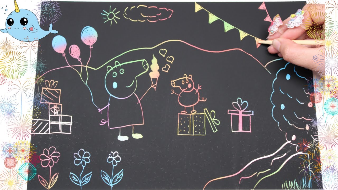 🔴 Peppa Pig y George Celebran su Cumpleaños 🎉💖🥰 Los Ninos Dibujan Con ...