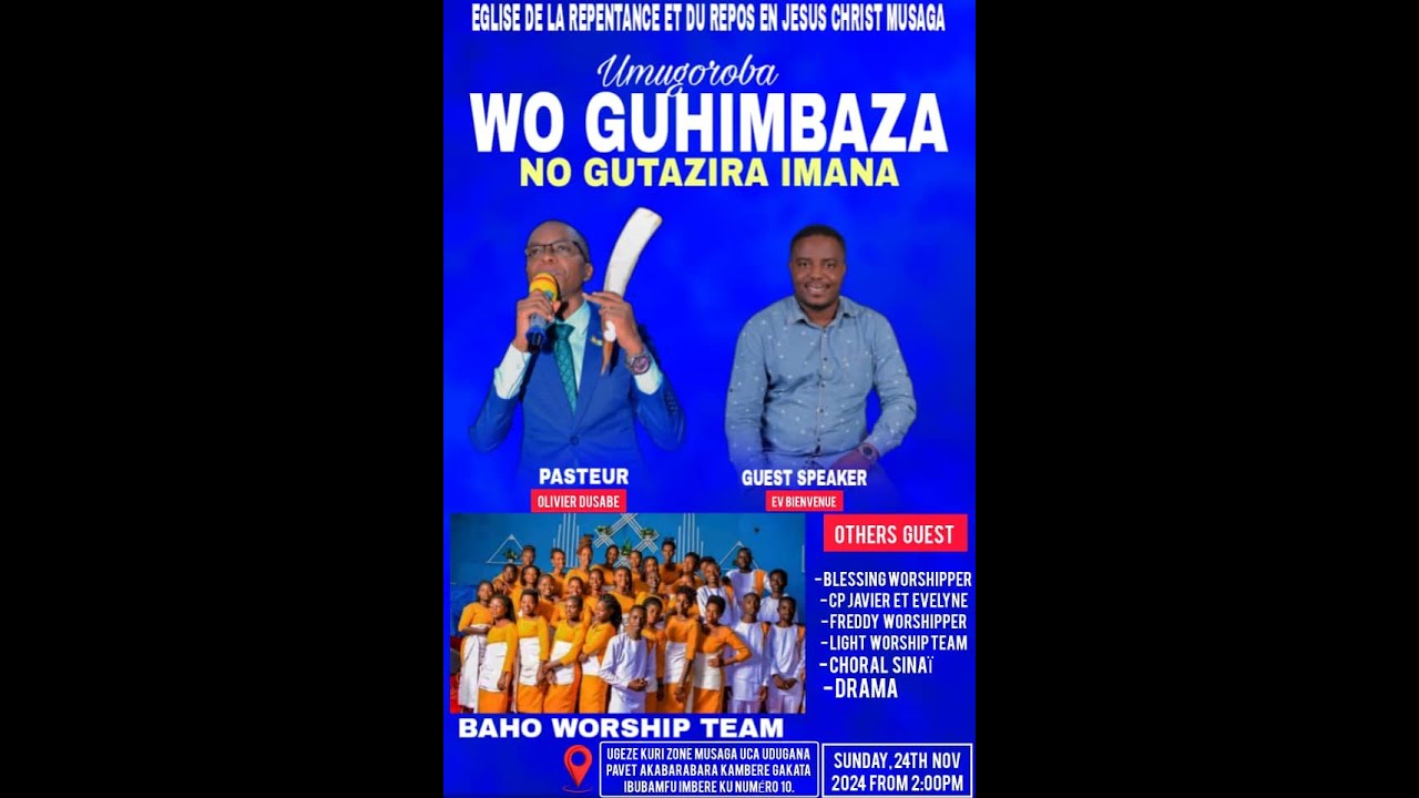 EGLISE DE LA REPENTANCE ET DU REPOS EN JESUS CHRIST MUSAGA MERCREDI LE ...