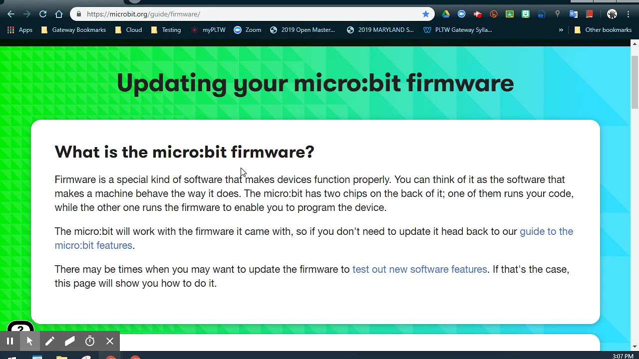 PLTW CSIM - How to Update the Firmware on your Micro:bit - YouTube