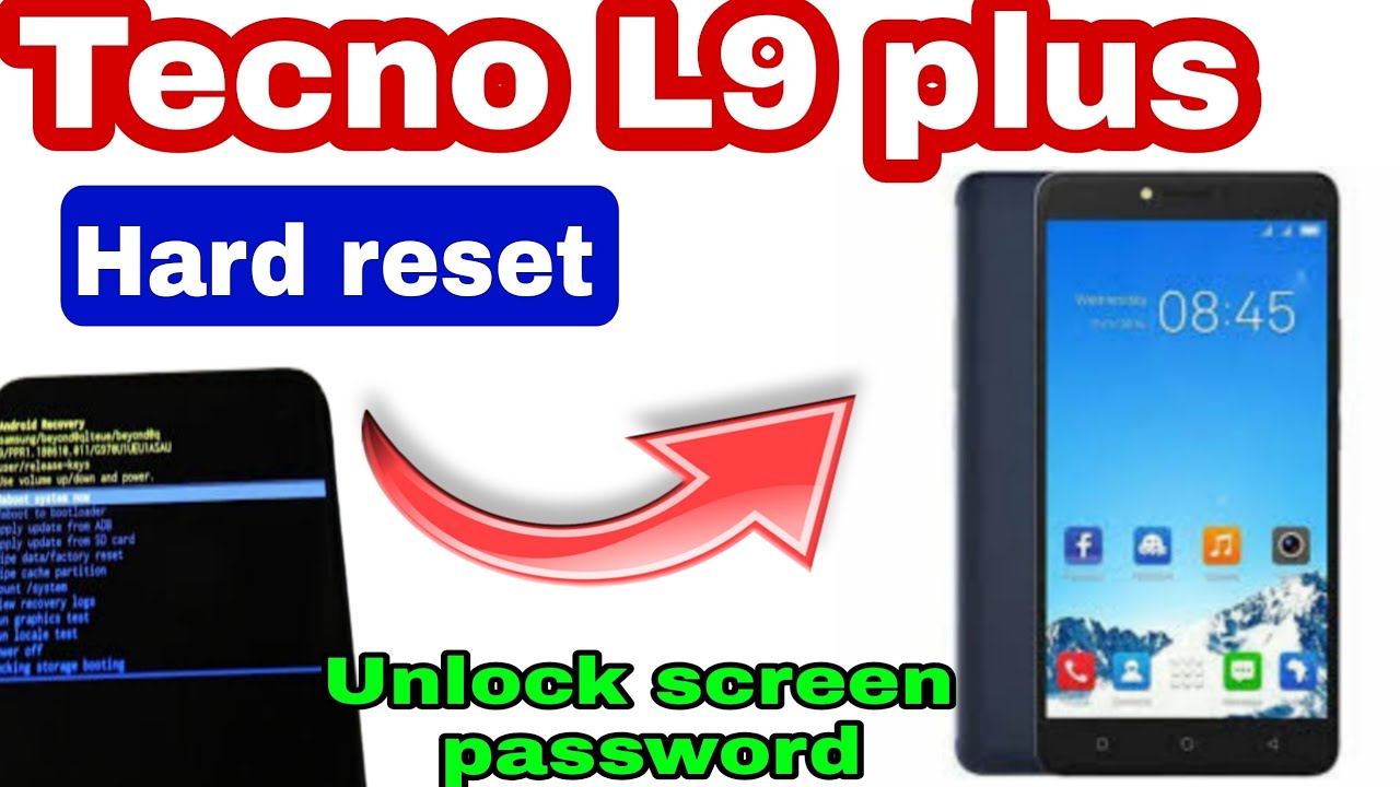 Hard reset Tecno L9 plus unlock screen password | how to factory reset remove data phone repair ...