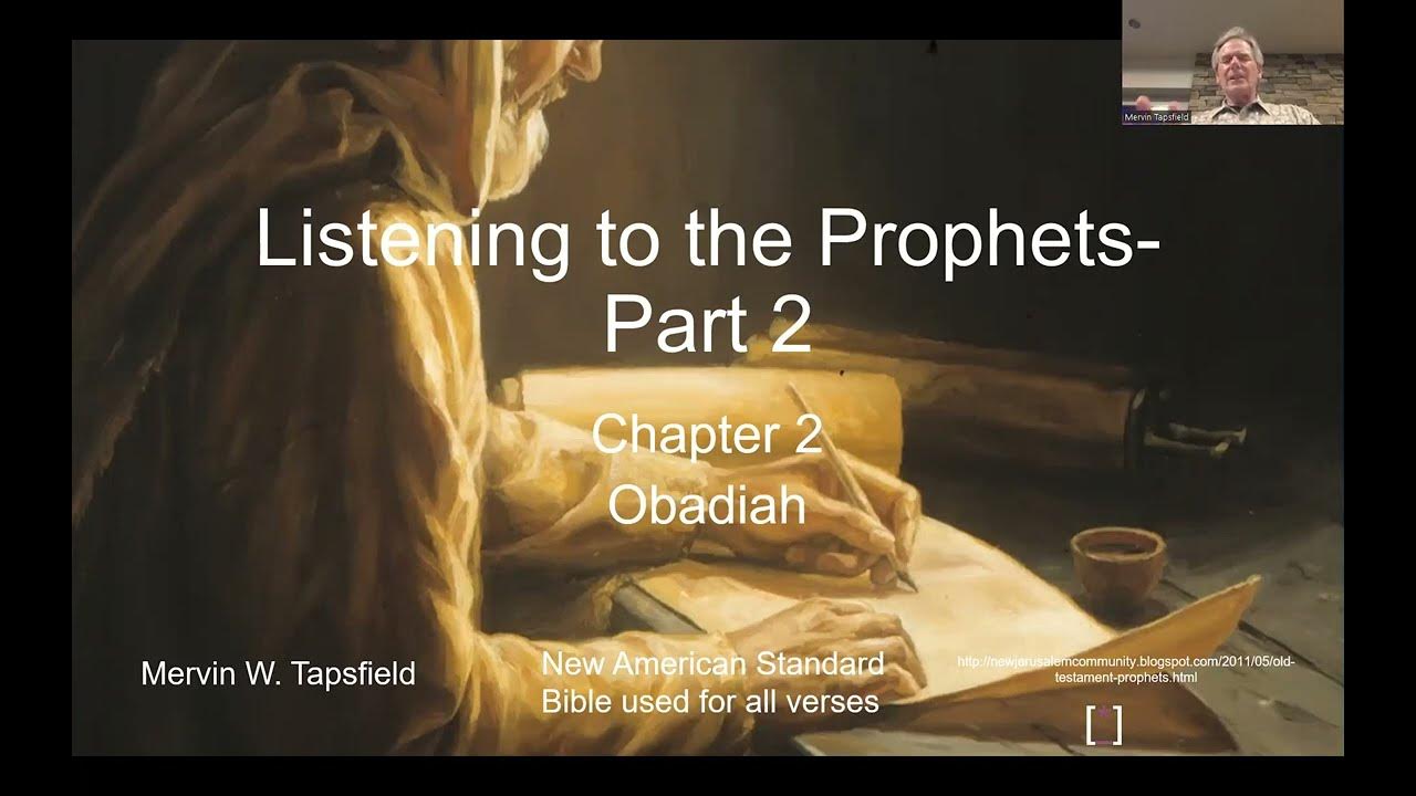 Listening to the Prophets Lesson 2-Obadiah - YouTube