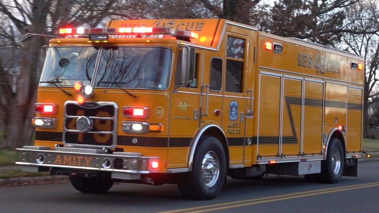 Amity Fire Company Rescue 49 Responding 12/19/23 - YouTube