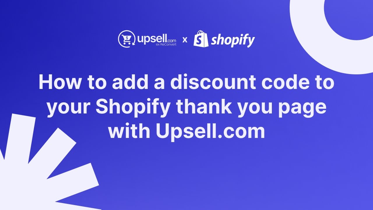 How To Add A Discount\Coupon To The Shopify Thank You Page - YouTube