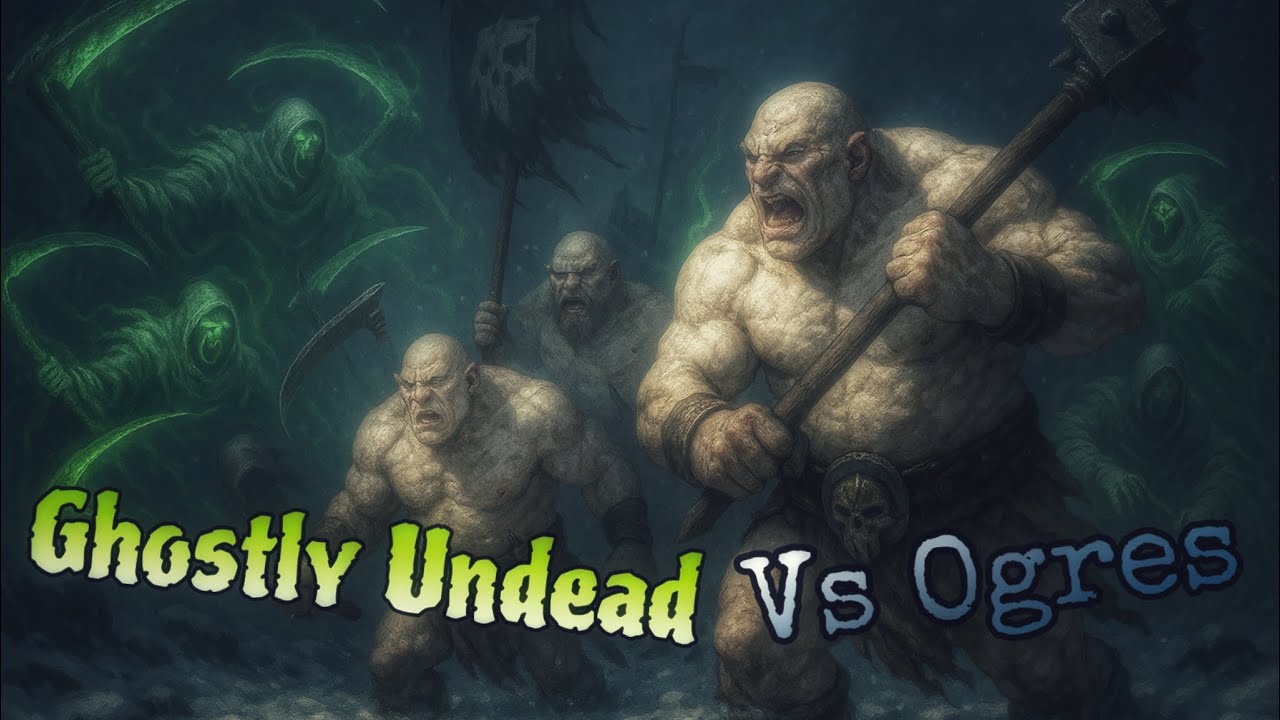 Age of Fantasy Skirmish - Ghostly Undead Vs Ogres (Battle Report) Quest ...