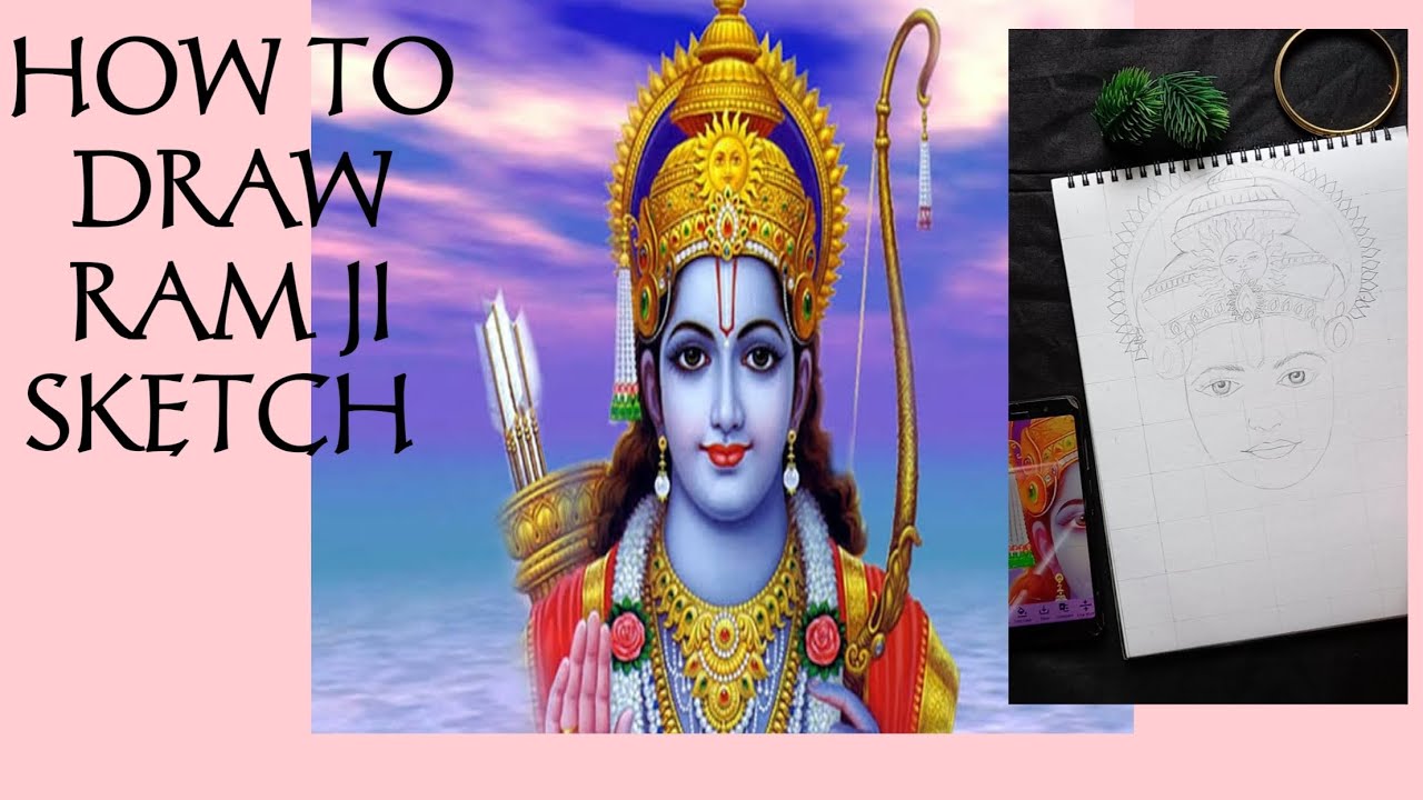 Lord Ram Drawing step by step for Beginners , easy lord ram sketch #ram ...
