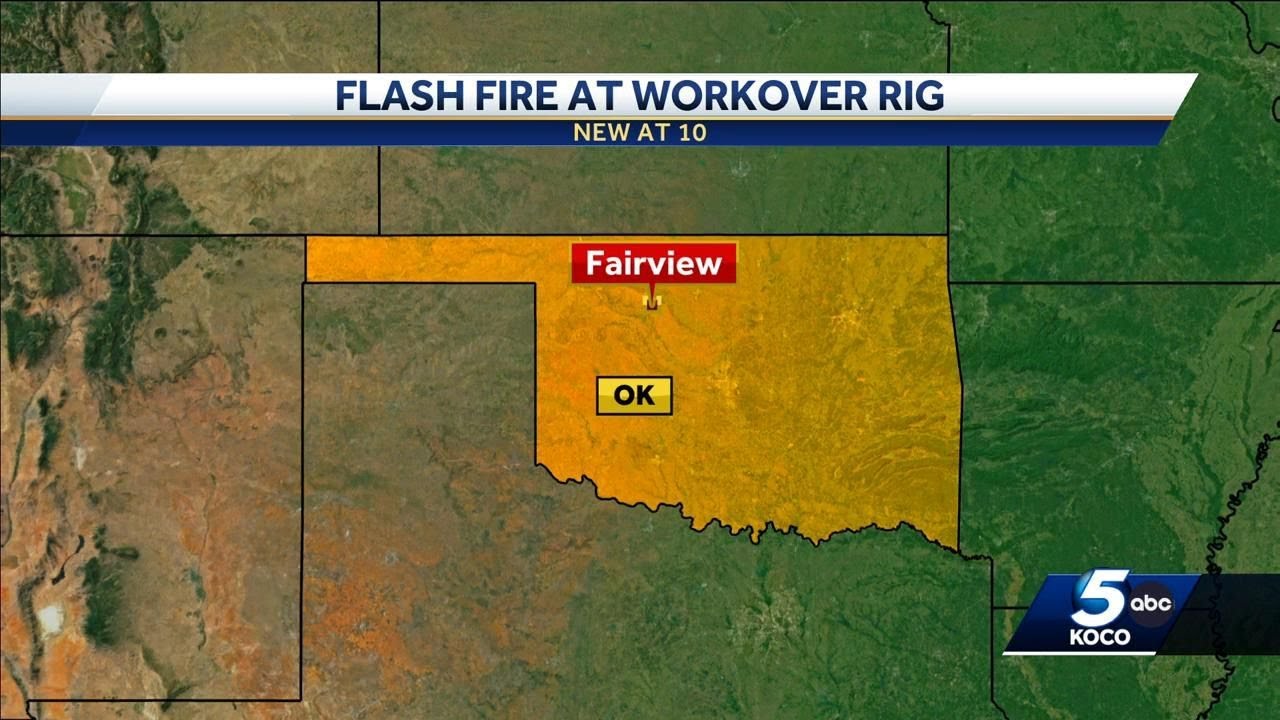 Officials investigate after flash fire at workover rig injures two near ...