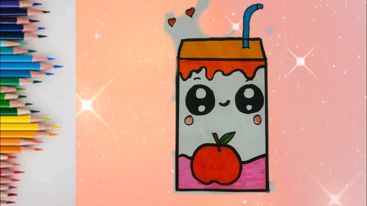 How To Draw A Apple Juice Box 🧃🧃🧃|| Drawing for kids - YouTube