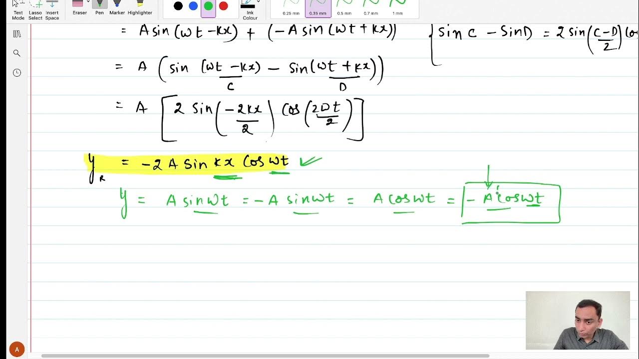 Equation of standing waves in string fixed at both ends STD 11 Waves ...