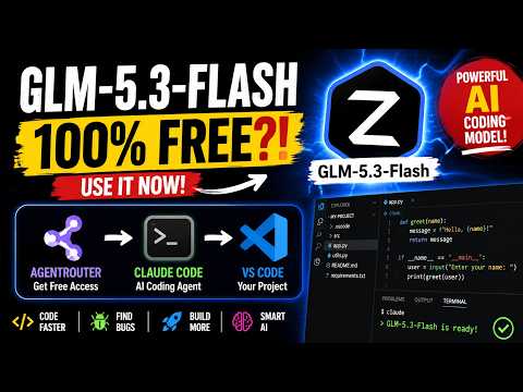 I Found a FREE AI Coding Model 😍 GLM-5.3-Flash + Claude Code