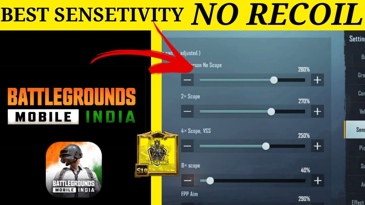 Best Sensitivity For BGMI BGMI Best Sensitivity Setting For Redmi Note ...