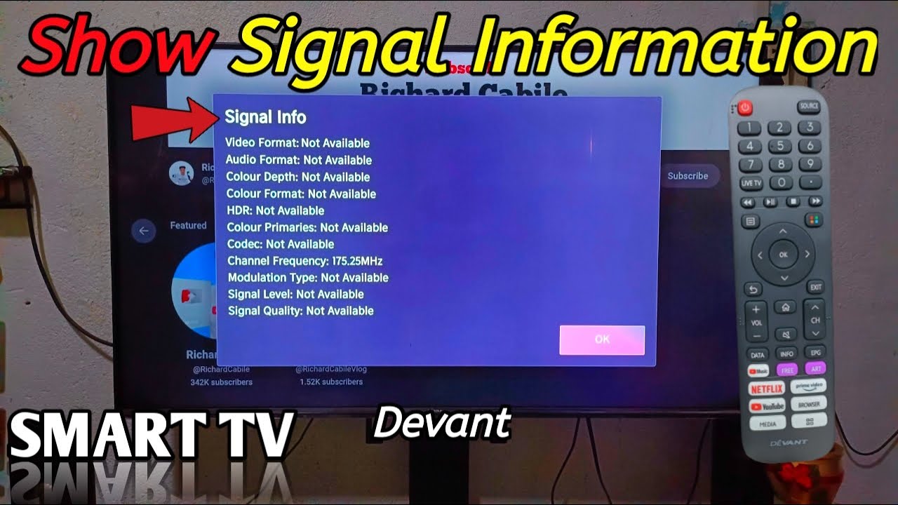 How to show signal information on Devant Smart TV - YouTube