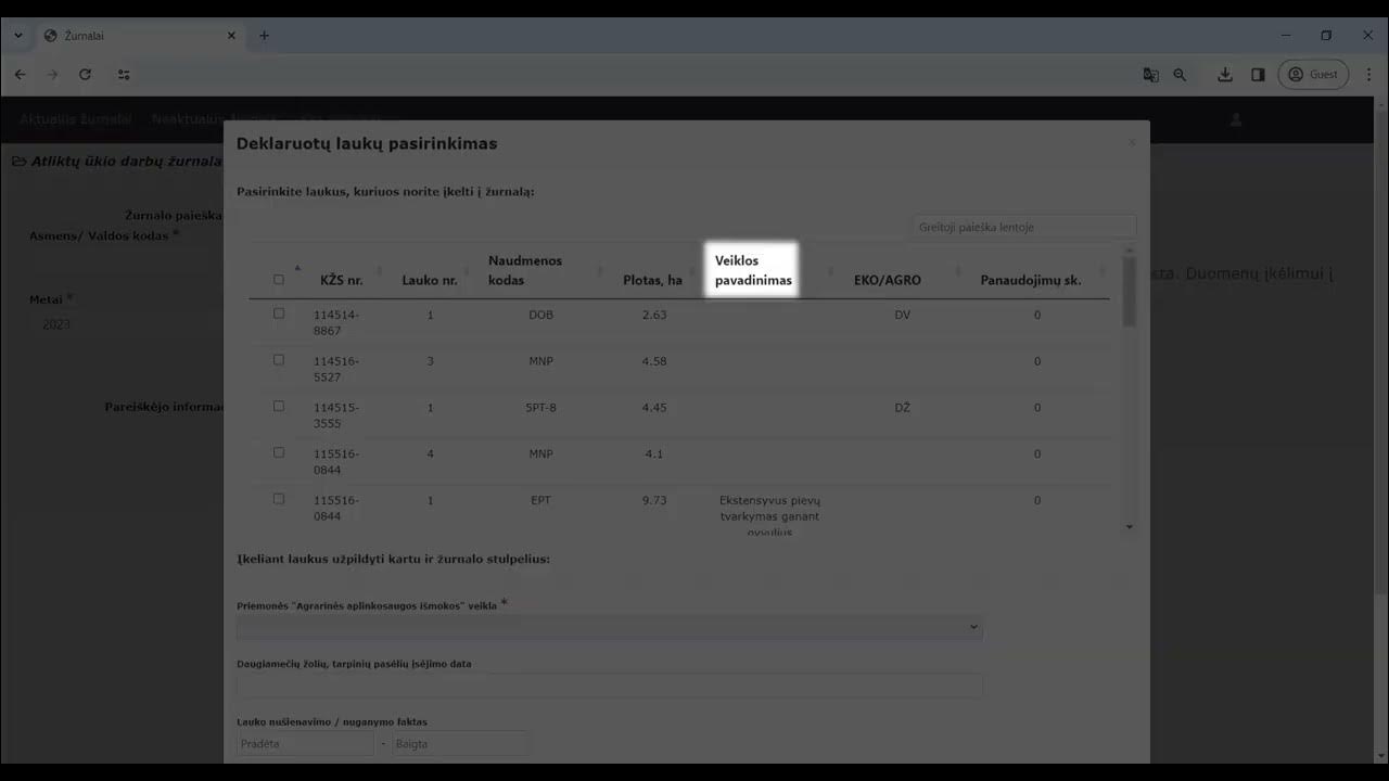 Kaip ir kokiais atvejais reikia pildyti Atliktų ūkio darbų žurnalą? - YouTube