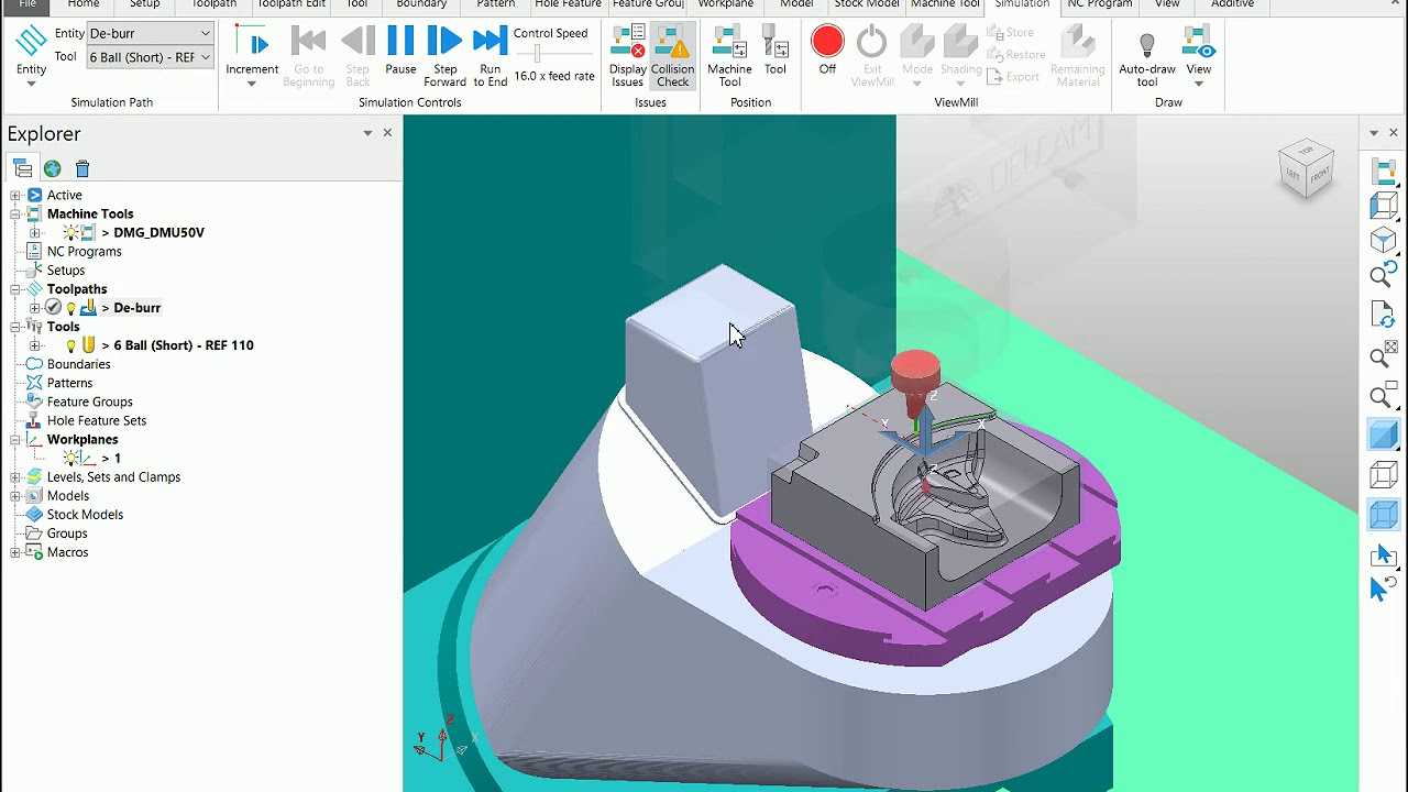 Autodesk PowerMill - Machine axis Control - Polar Milling - YouTube