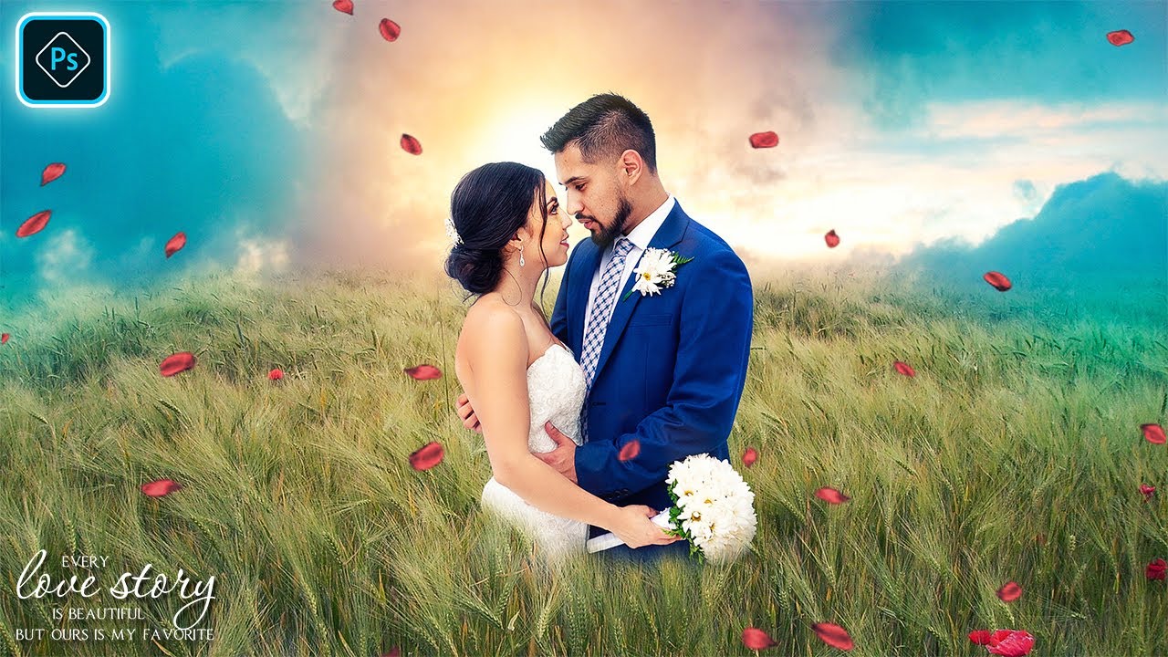 Pre Wedding Photo Editing Tutorial | Fantasy Retouch Photoshop ...