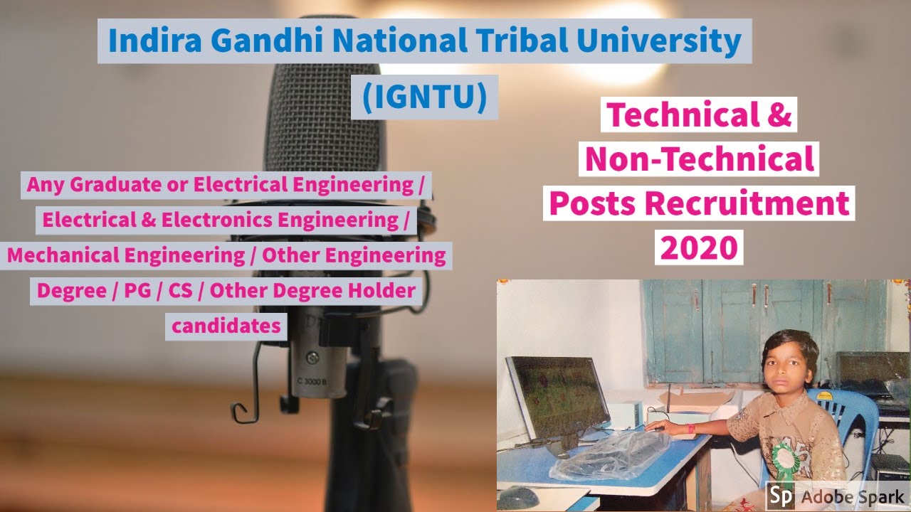 IGNTU Technical & Non-Technical Posts Recruitment 2020|Any Branch ...
