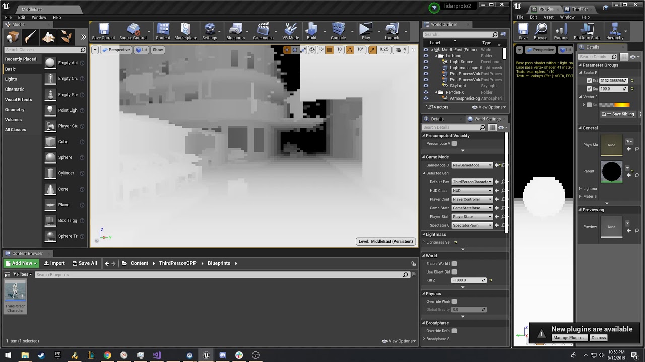 UE4 LIDAR Post Process material demo - YouTube