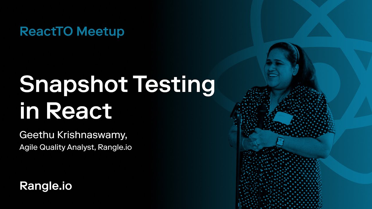 ReactTO | Snapshot Testing in React with Geethu Krishnaswamy - YouTube