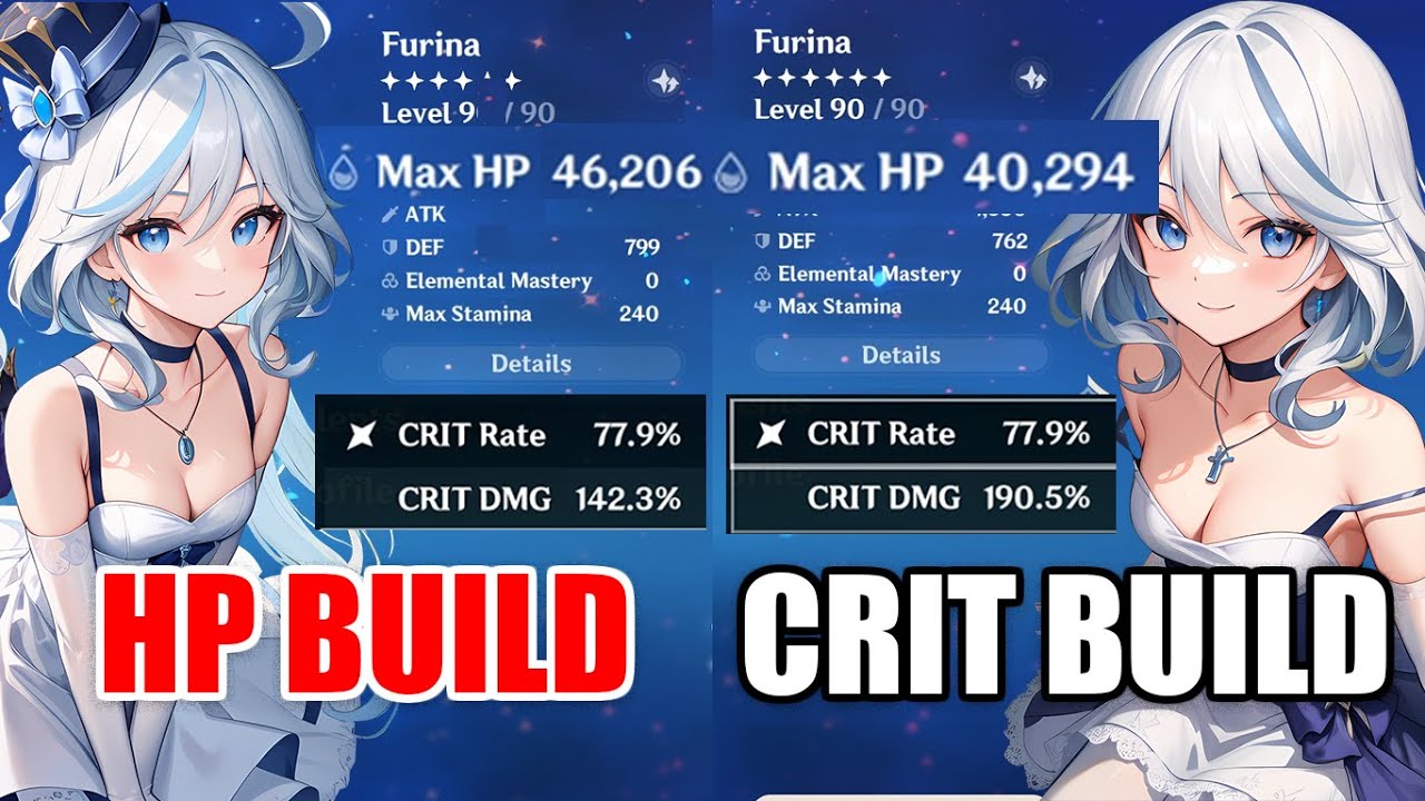 Furina HP VS Crit Circlet (DAMAGE COMPARISON) | Genshin Impact 4.2 - YouTube
