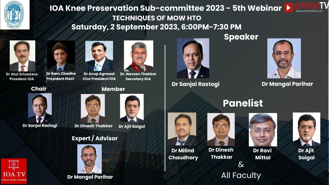 IOA Knee Preservation Sub-committee 5th Webinar 2023 - Techniques of ...