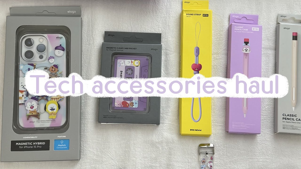 Cute Tech accessories unboxing haul 🤳🎧 (for iPad, iPhone, Apple watch ...