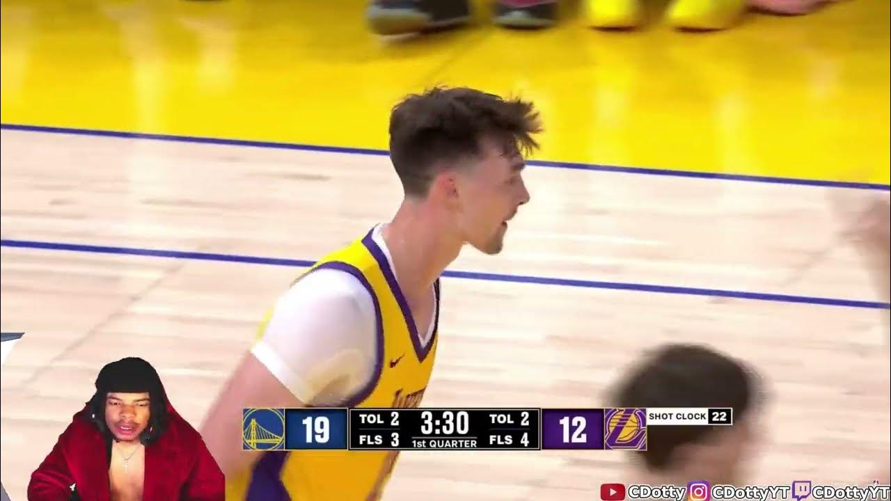 Knecht Is Getting Comfy.. Lakers vs Warriors Summer League (Reaction) - YouTube