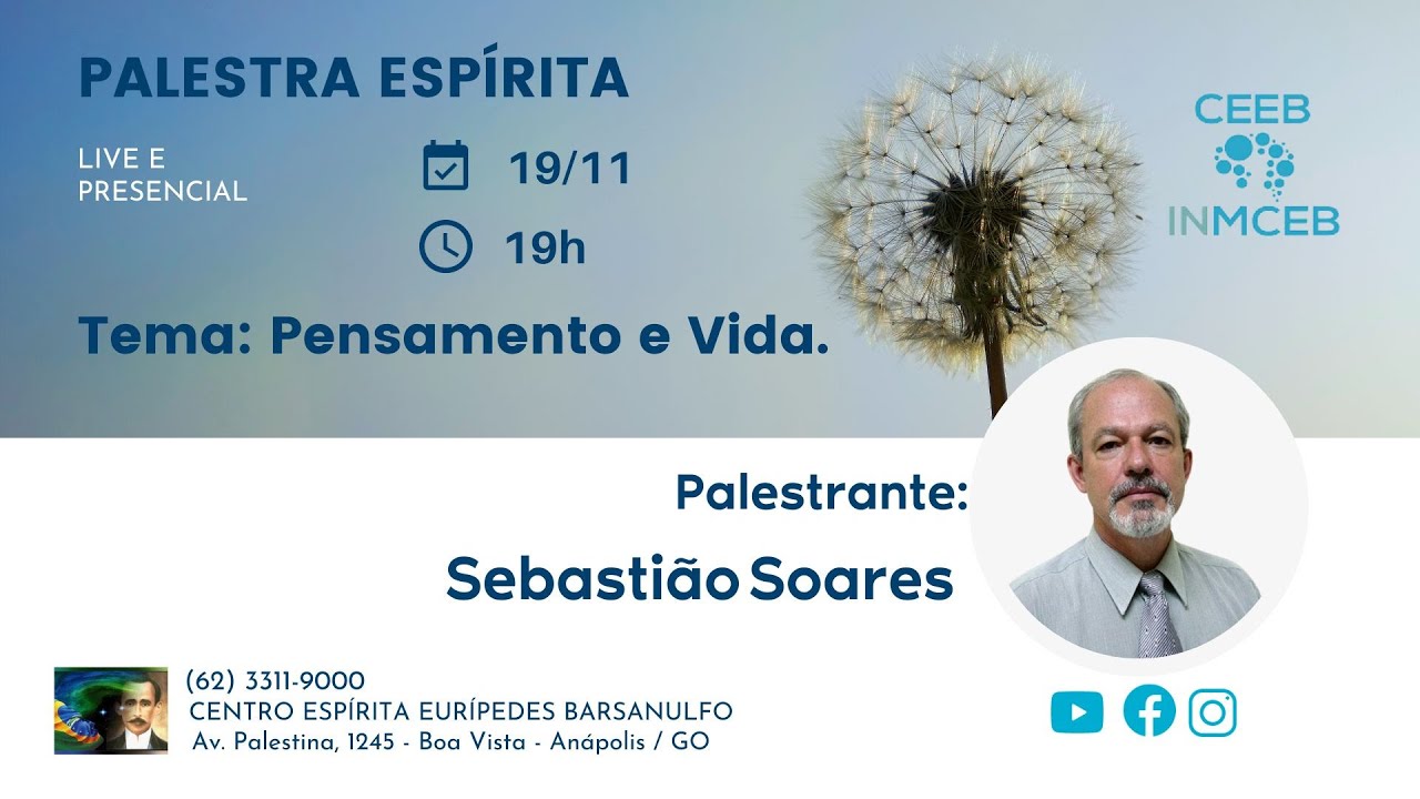 🔊19.11.2023 - PENSAMENTO E VIDA - SEBASTIÃO SOARES - YouTube